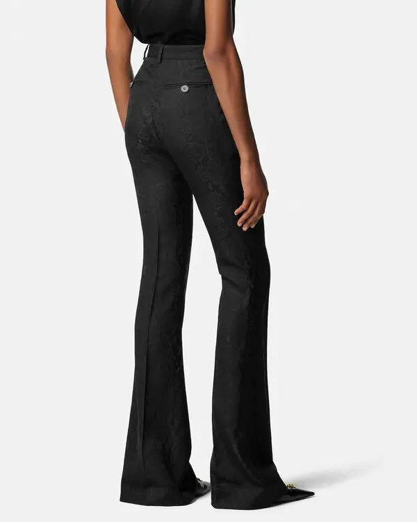 Versace Pattern-printed Creased Trousers
