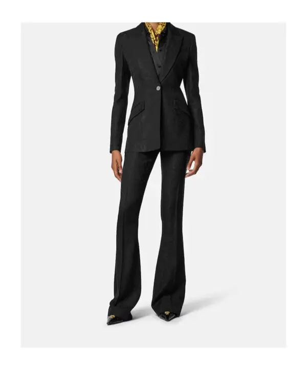 Versace Pattern-printed Creased Trousers