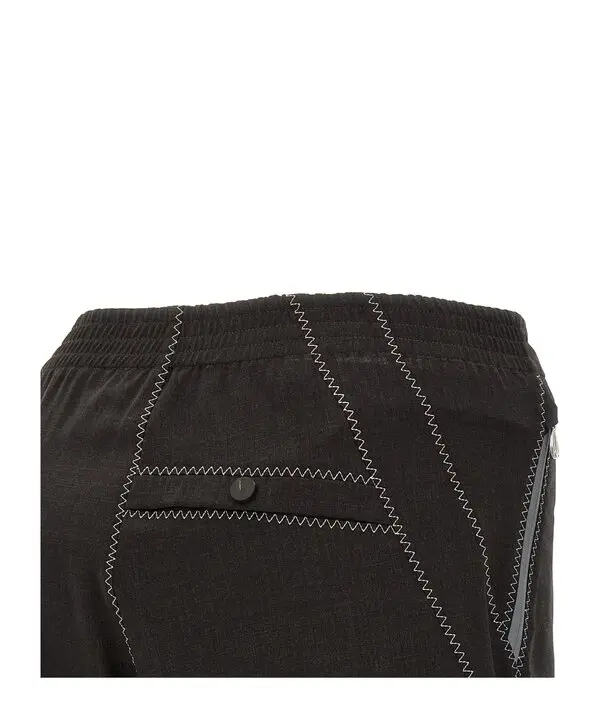 KIKO KOSTADINOV Fosco Zigzag Stitch Straight Leg Trousers