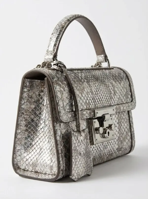 Gucci Padlock Python Small Top Handle Bag