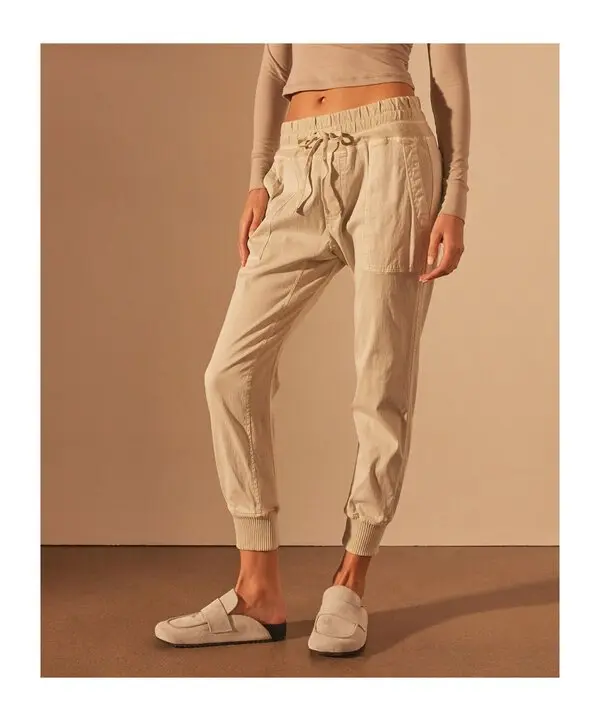 JAMES PERSE Ribbed Cuff Drawstring Trousers