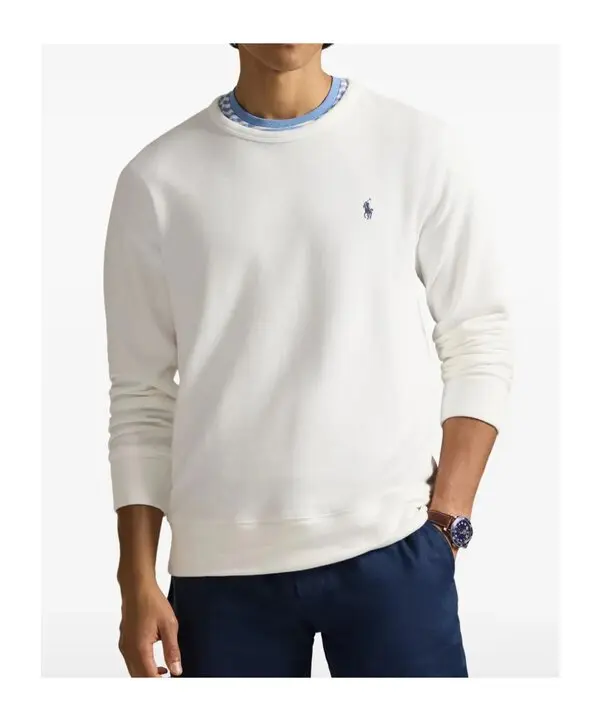 Polo Ralph Lauren Embroidered Logo Crewneck Sweatshirt - White