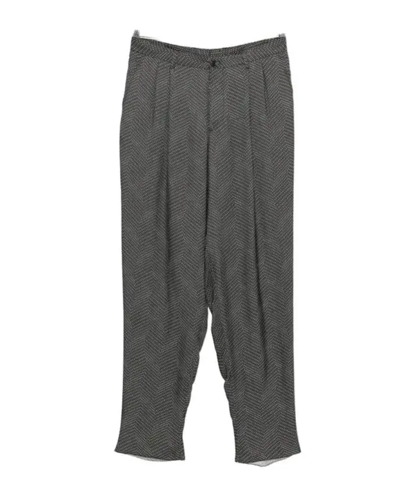 Giorgio Armani Textured Chevron Pattern Tailored Trousers