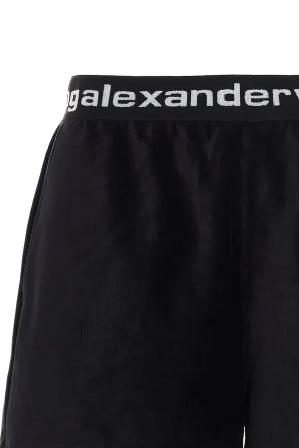 Alexander Wang Corduroy Logo Waistband Shorts