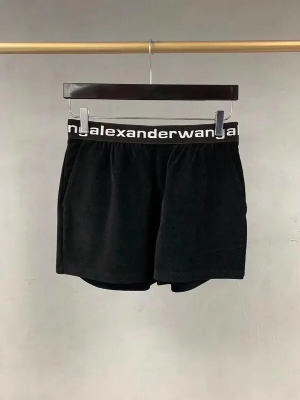 Alexander Wang Corduroy Logo Waistband Shorts