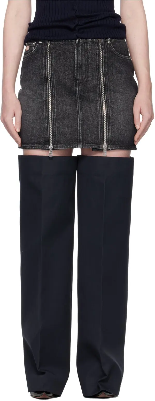 JEAN PAUL GAULTIER Zip Front Mini Skirt - Multicolor