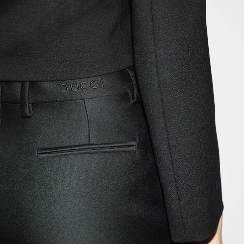 Gucci Embroidered Gabardine Pants