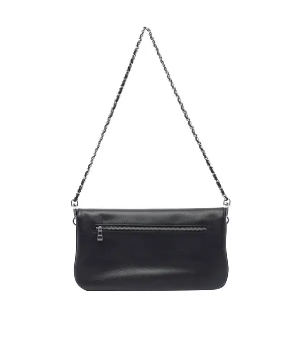 Zadig&Voltaire Graffiti Print Fold-over Shoulder Bag - Black