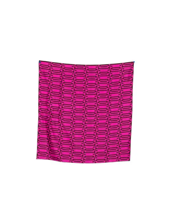 LANVIN Geometric-pattern Silk Scarf - Pink