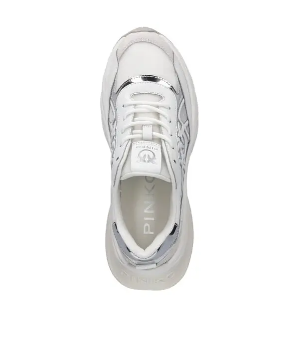 Pinko Logo Detailed Lace-up Sneakers - White