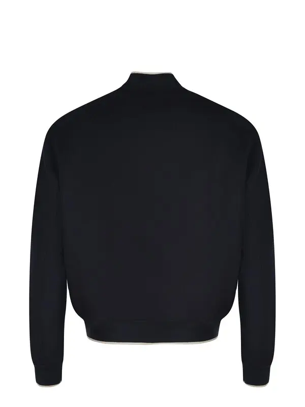 Emporio Armani Ribbed Collar Bomber Jacket