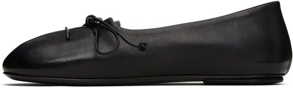 Marsèll Girella Ballet Flats With Ruched Laces - Black