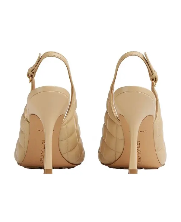 Bottega Veneta Padded Slingback Sandals - Nude