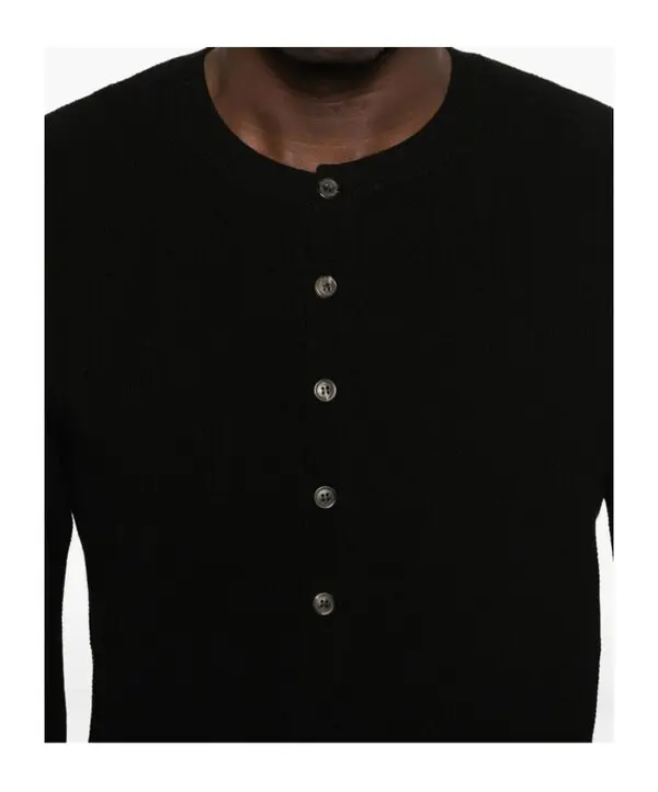 Dries Van Noten Long-sleeved Button-down Knit Sweater