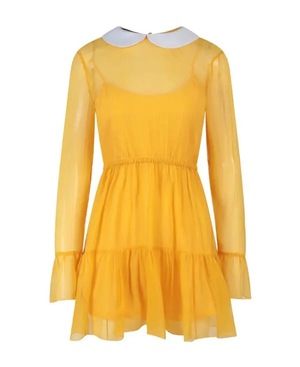 Gucci Ruffled Hem Chiffon Dress - No