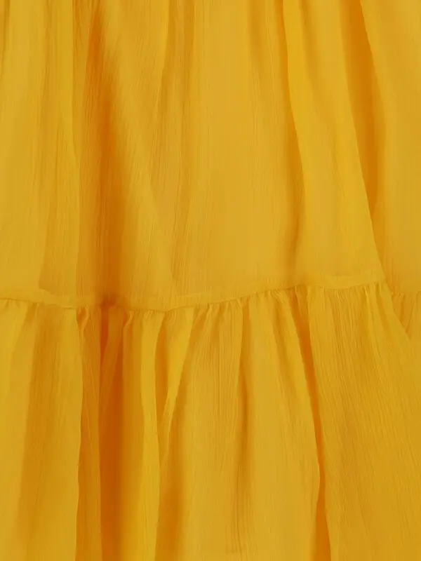 Gucci Ruffled Hem Chiffon Dress