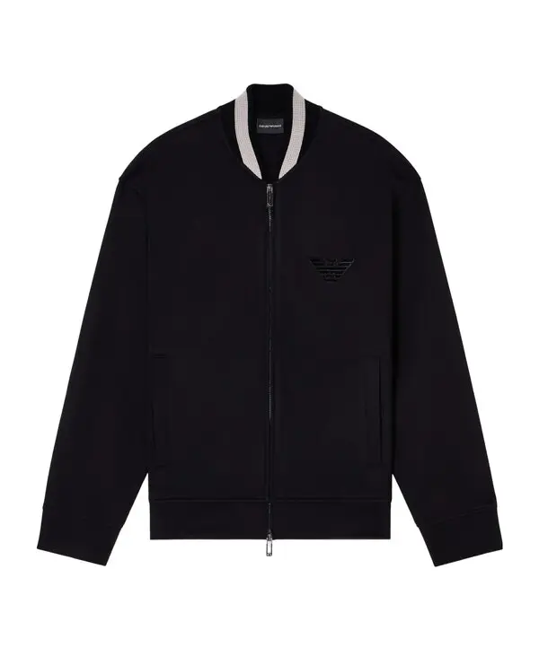 Emporio Armani Zip-up Sweater - Black