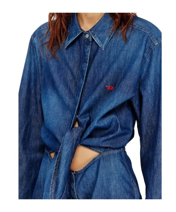 DIESEL® Belted Tie-front Denim Jacket