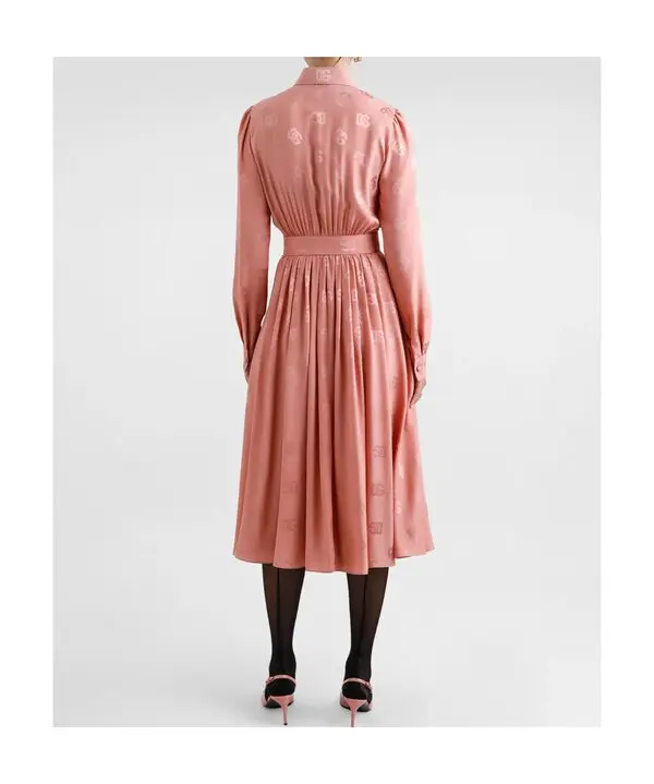 Dolce & Gabbana Dg Logo Jacquard Shirt Dress