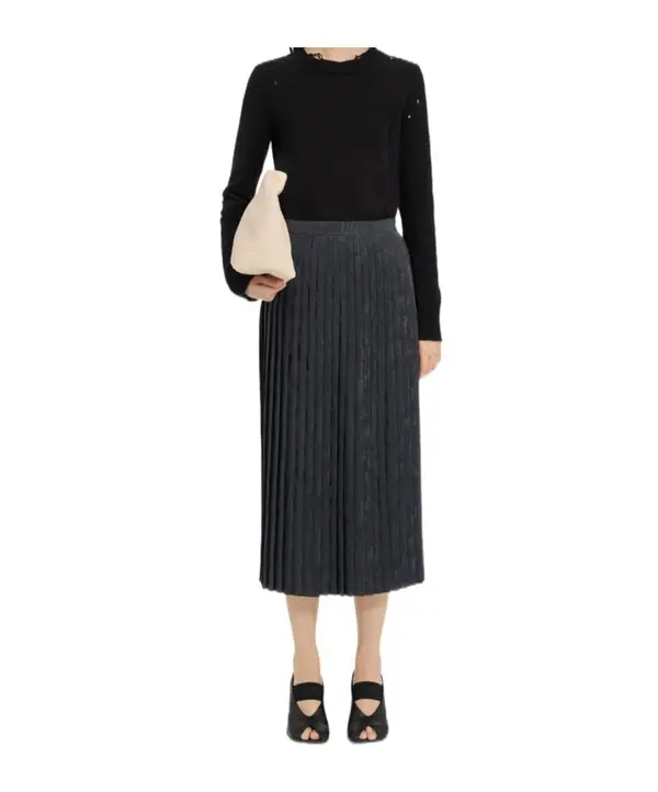 MAISON MARGIELA Zipped Pleated Skirt - Anthracite