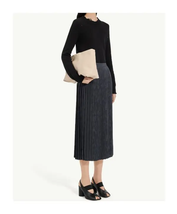 MAISON MARGIELA Zipped Pleated Skirt - Anthracite