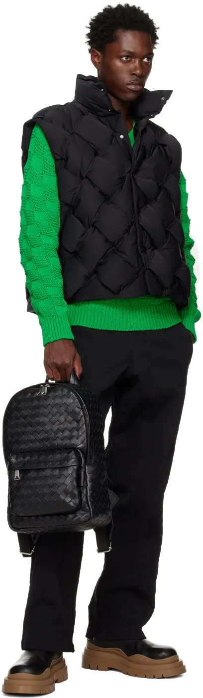 Bottega Veneta Small Intrecciato Backpack - Black