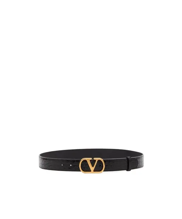 Valentino Garavani Vlogo Signature Belt - Black