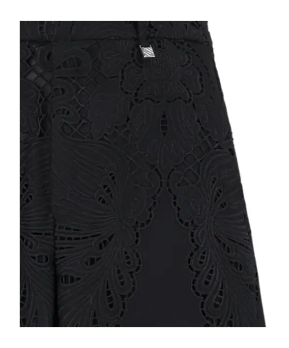 Giuseppe Di Morabito Scalloped-hem Lace Trousers