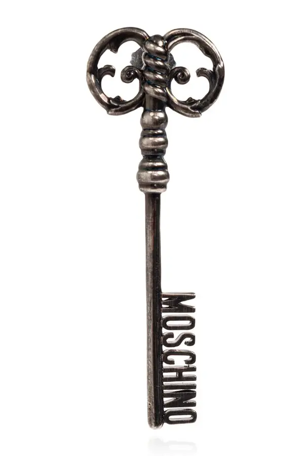 Moschino Lettering Key Drop Earrings