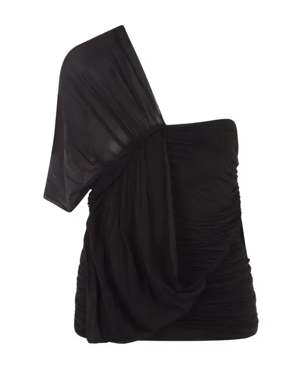 Rick Owens Draped One-shoulder Mini Dress
