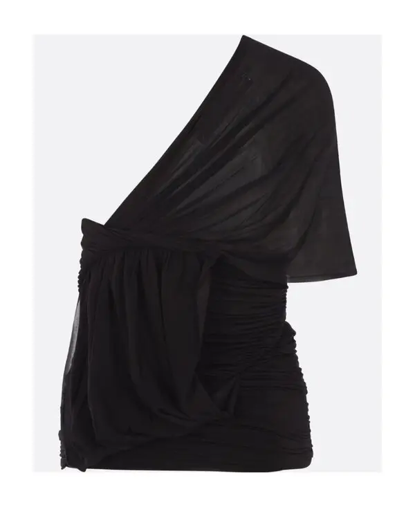 Rick Owens Draped One-shoulder Mini Dress