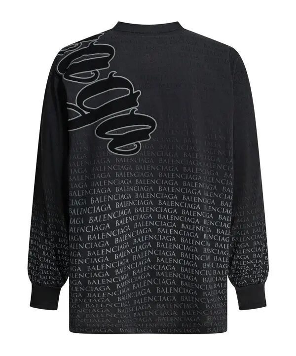 Balenciaga Logo Printed Long-sleeved T-shirt