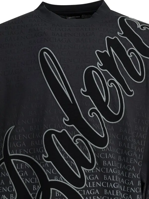 Balenciaga Logo Printed Long-sleeved T-shirt
