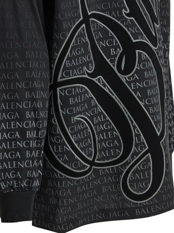 Balenciaga Logo Printed Long-sleeved T-shirt
