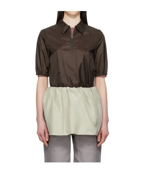 AMOMENTO Half-zip Polo Shirt