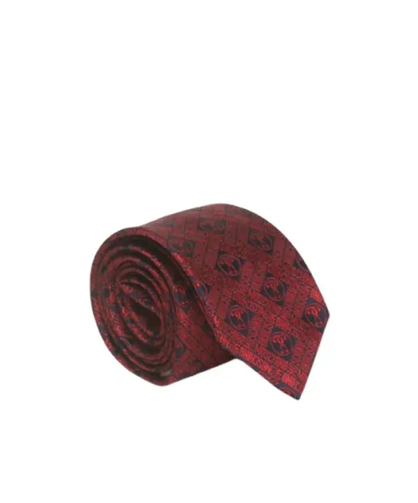 Moschino Patterned Neck Tie - Red