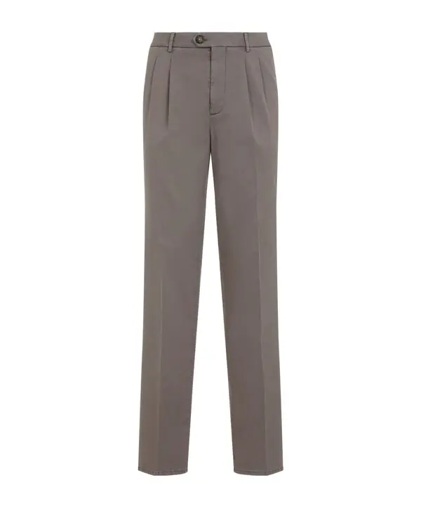 Brunello Cucinelli Garment-dyed Comfort Gabardine Leisure Fit Trousers - No