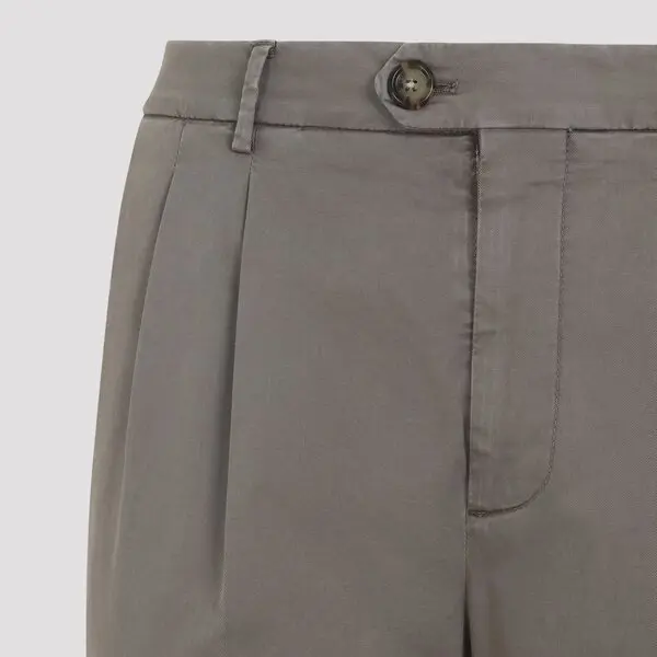 Brunello Cucinelli Garment-dyed Comfort Gabardine Leisure Fit Trousers - No