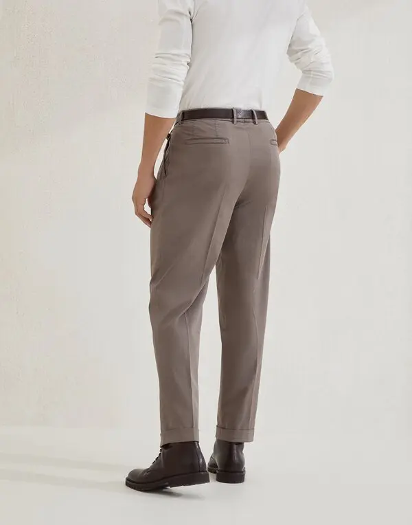 Brunello Cucinelli Garment-dyed Comfort Gabardine Leisure Fit Trousers - No