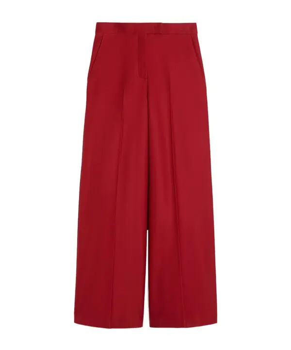 Max Mara High-waisted Tailored Trousers - Red