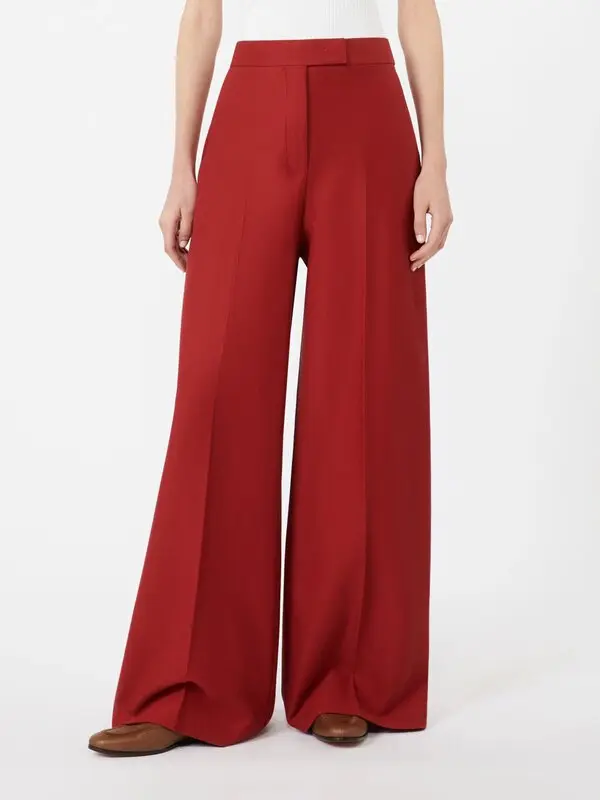 Max Mara High-waisted Tailored Trousers - Red
