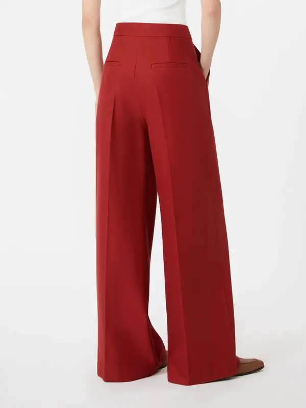 Max Mara High-waisted Tailored Trousers - Red