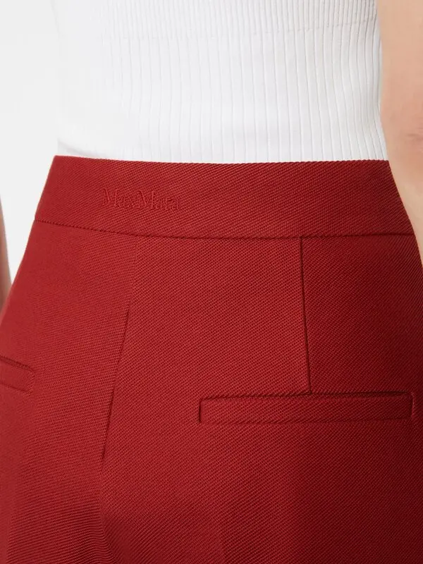 Max Mara High-waisted Tailored Trousers - Red
