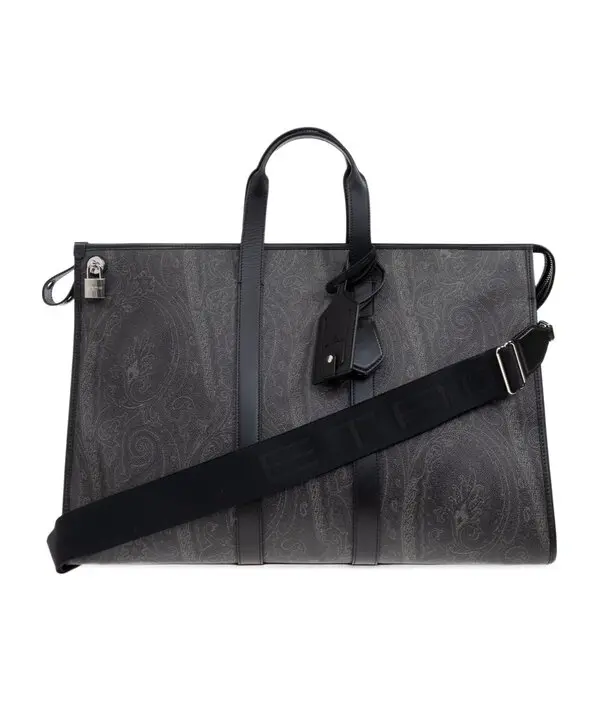 Etro Large Paisley-print Travel Bag - Black
