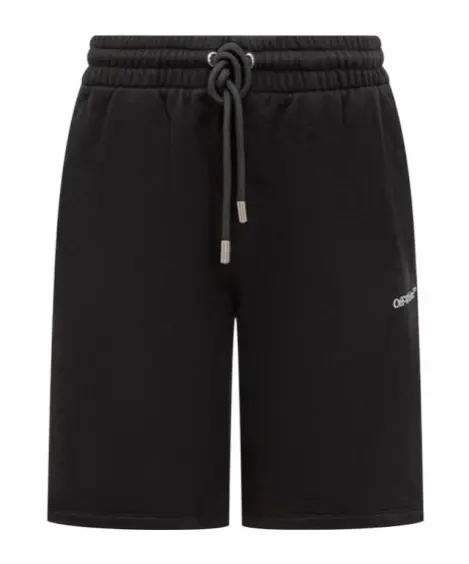 Off-White Logo Detailed Drawstring Shorts - Black