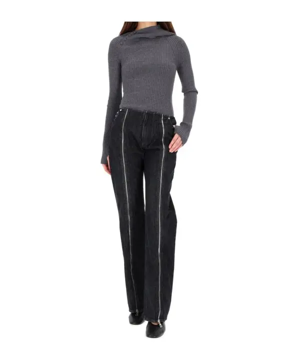 JEAN PAUL GAULTIER Zipped Jeans - Black