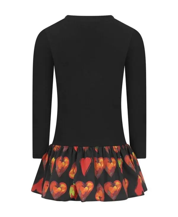 Versace Long Sleeve Dress With Heart Print