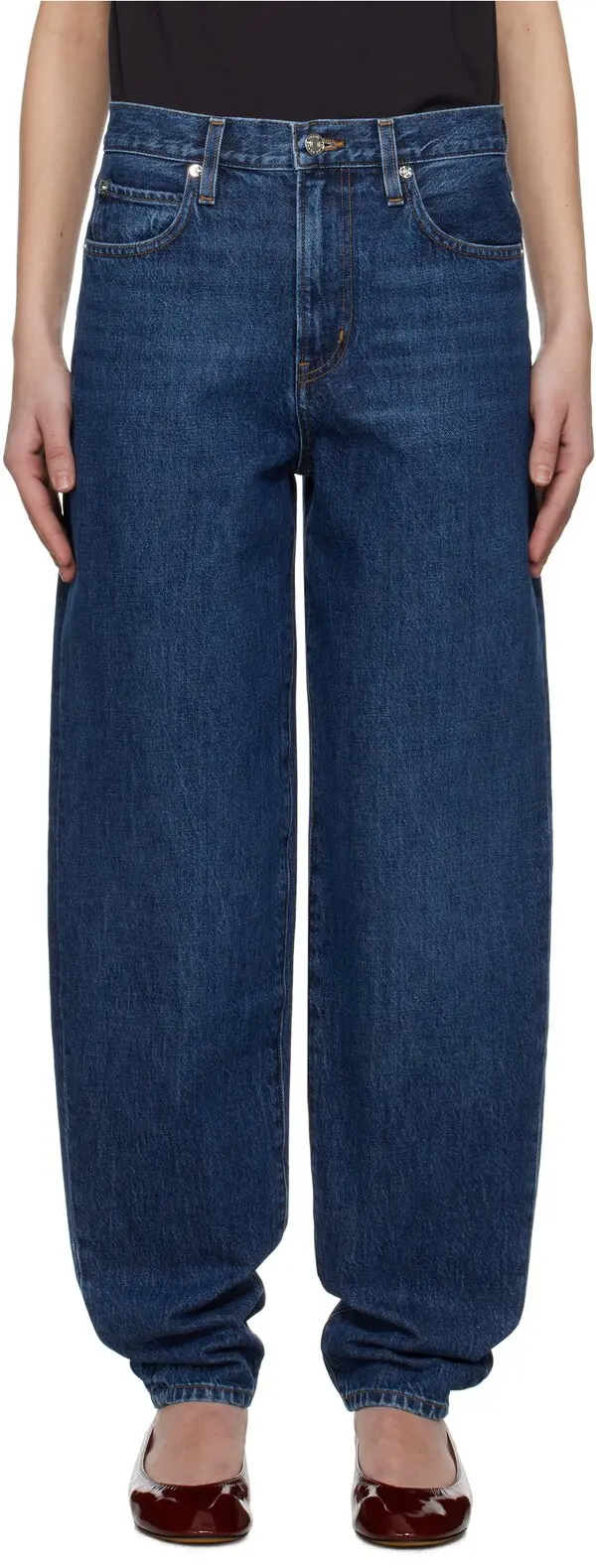 FRAME The Narrow High Waist Jeans - Blue