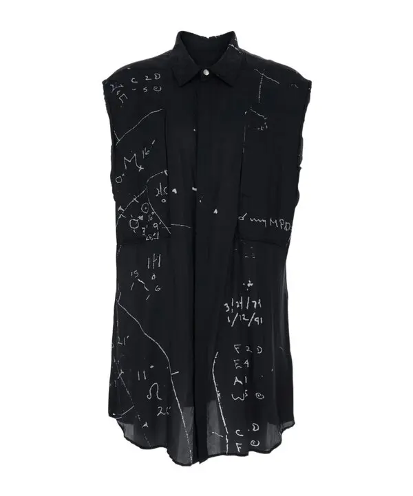 Rick Owens Sleeveless Printed Shirt