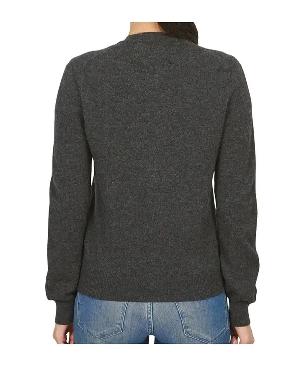 Comme Des Garçons Long Sleeve Knitwear With Embroidered Heart - Grey